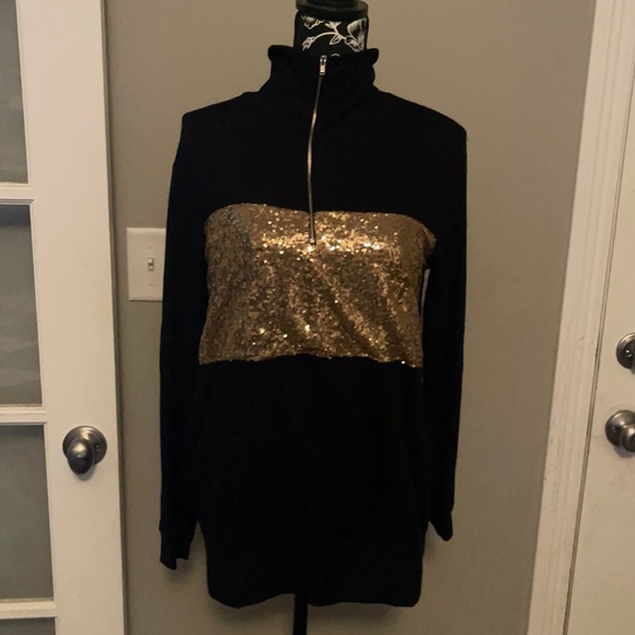 7th Ray | Tops | 7th Ray Sequin Quarter Zip Jacket | Poshmark